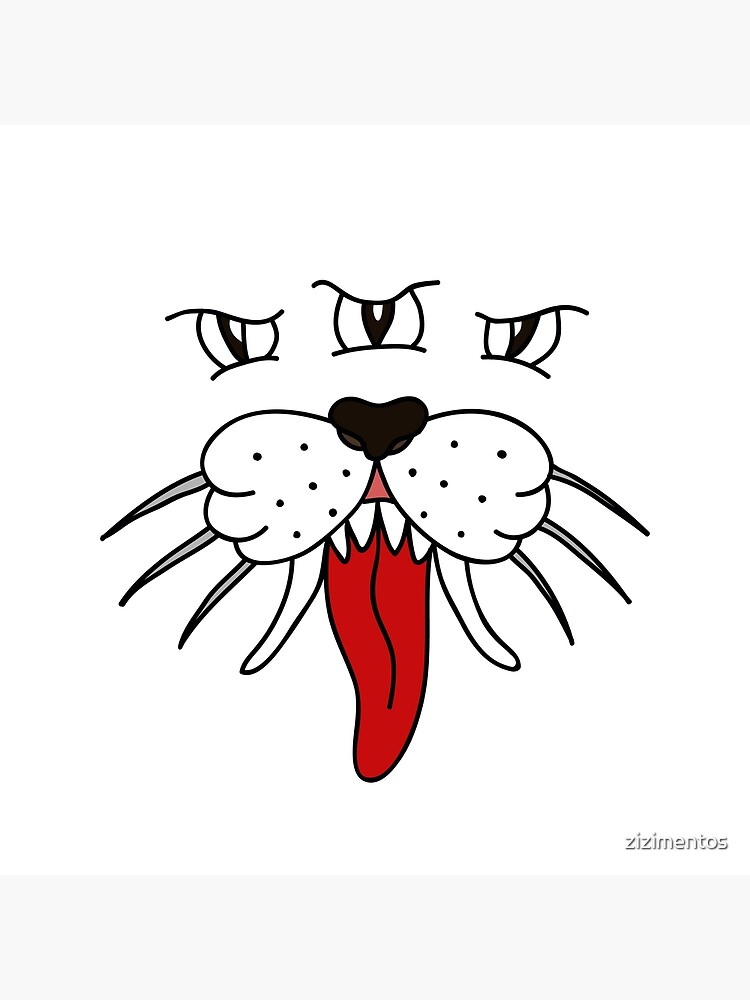 "cat illustration traditional tattoo flash" Art Print by zizimentos ...