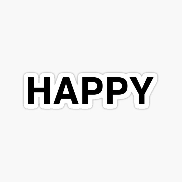 "HAPPY" Sticker for Sale by TOKYO-LOGO-SHOP | Redbubble