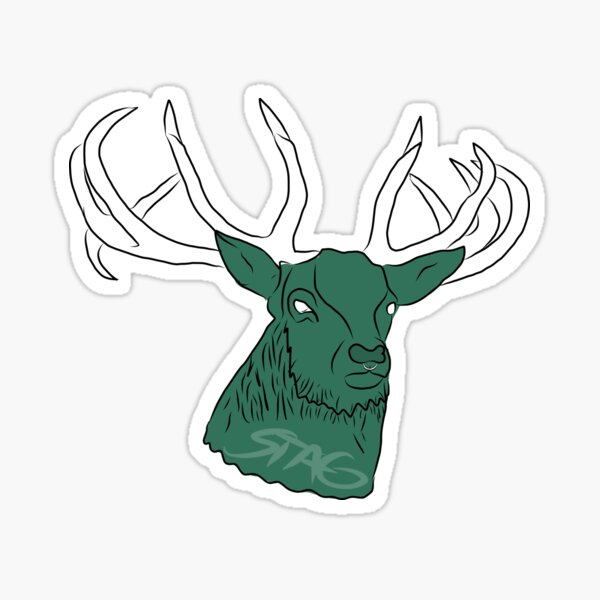 "Stag Scripps" Sticker for Sale by connorsinclair | Redbubble