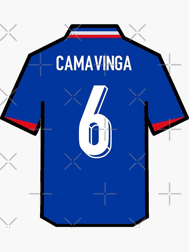 "Eduardo Camavinga Euro 2024 France Shirt Home" Sticker for Sale by ...