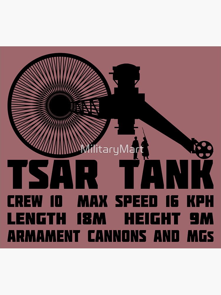 "Tsar Tank Russian WW1 Experimental Giant Tank" Sticker for Sale by ...