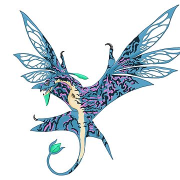 "Full body Ikran - blue and pink" Sticker for Sale by Artsydragongal ...
