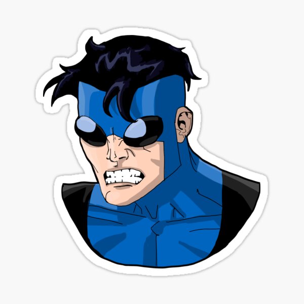 "Mark Grayson - Invincible Black and Blue Suit" Sticker by Gelfeano ...