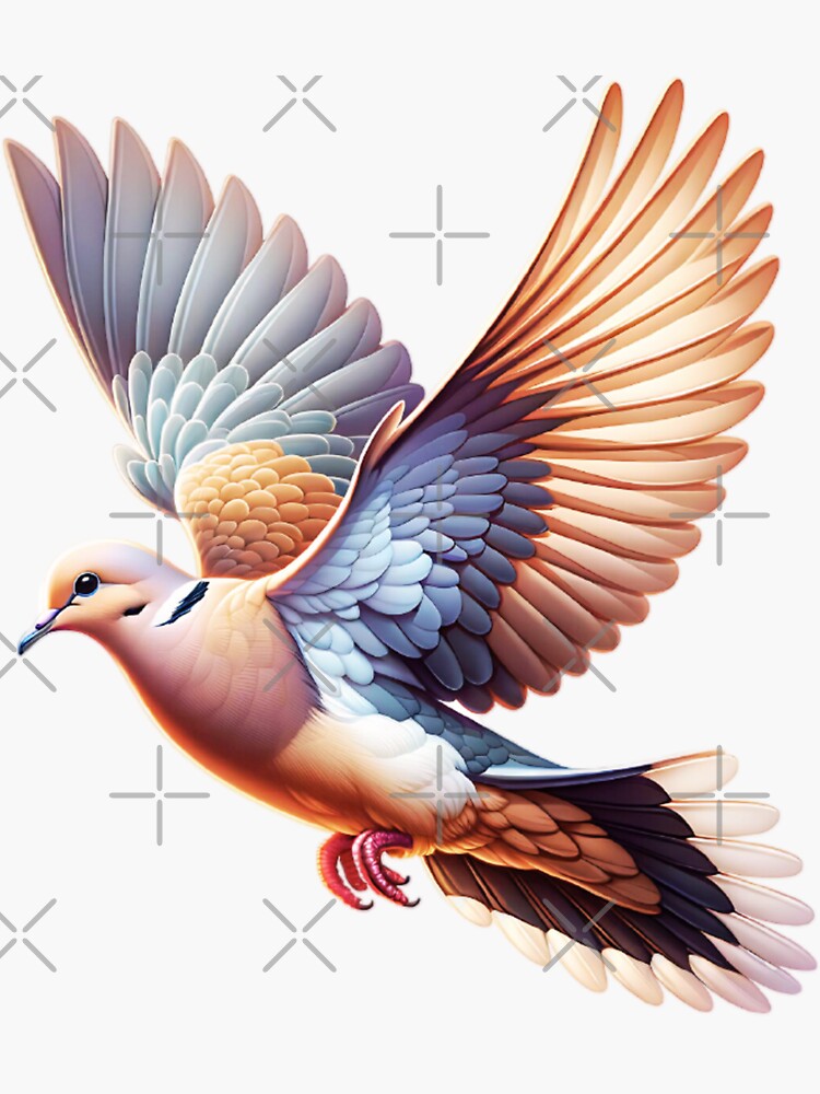 Mourning Dove Flying Drawing