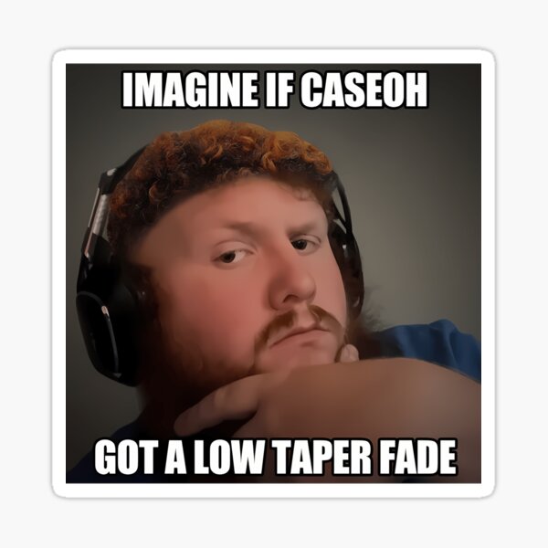"Caseoh Hair Meme" Sticker for Sale by Yolandahamplin | Redbubble