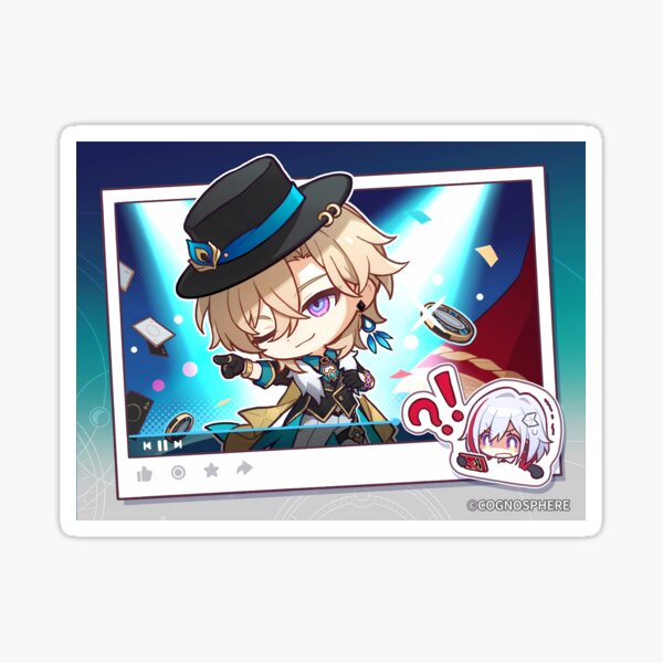 "Aventurine Single-Panel Illustration - Honkai: Star Rail" Sticker for ...