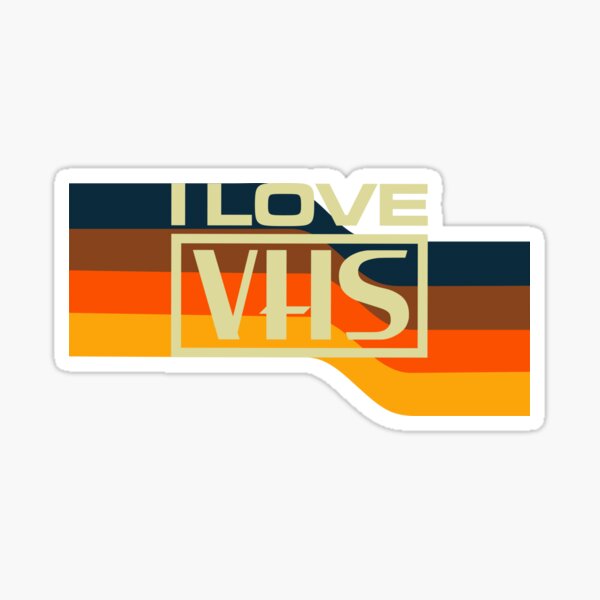 "love vhs - orange colors" Sticker by ARKIRA | Redbubble