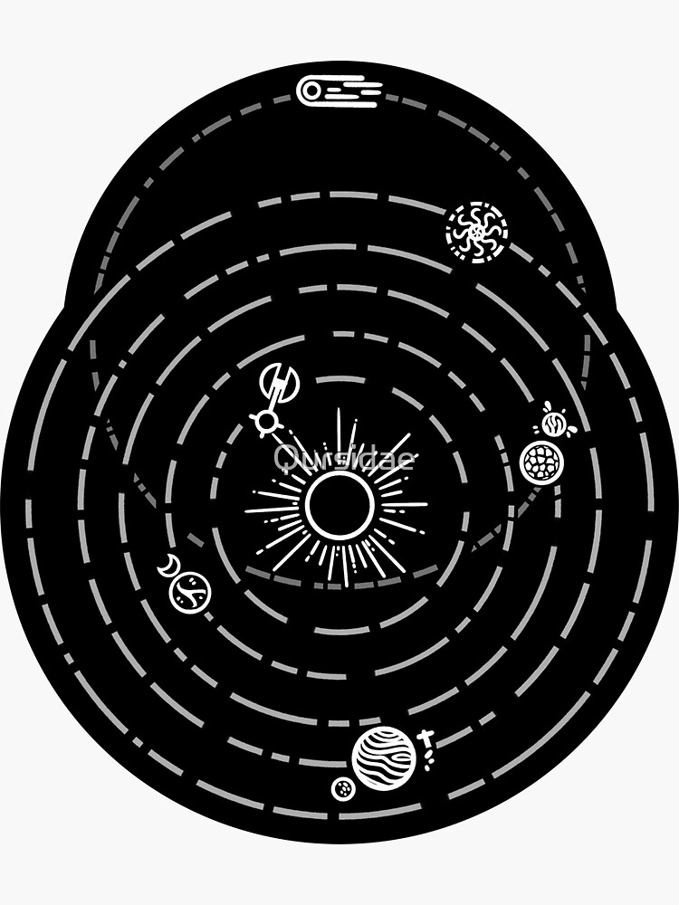 "Outer Wilds Solar System Art Print [No stars]" Sticker for Sale by ...