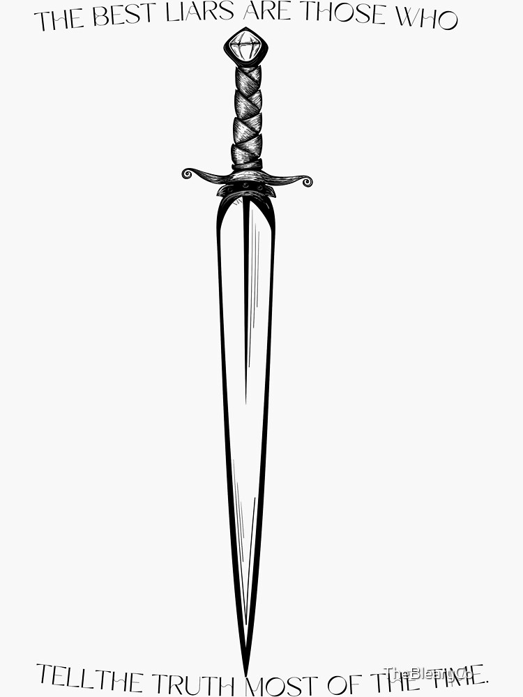 "Mistborn - Vin's Dagger" Sticker for Sale by TheBlearyCo | Redbubble