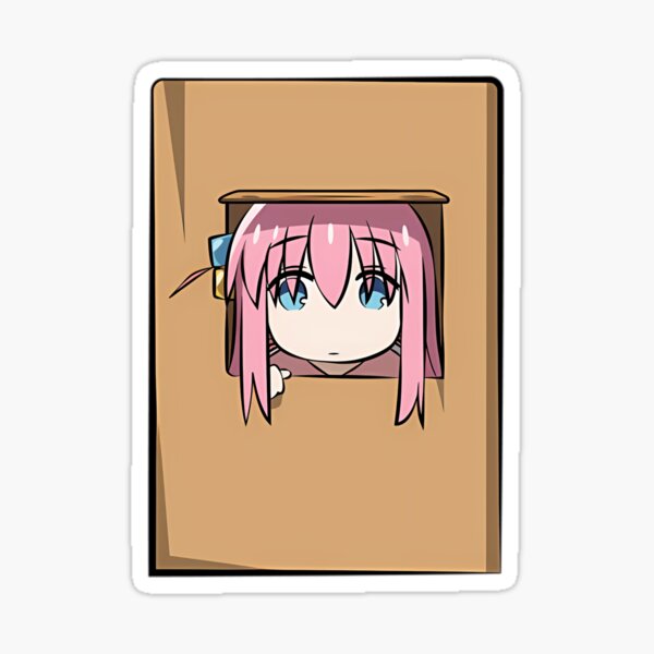 "Bocchi The Rock Bocchi Box" Sticker for Sale by VerLarkin | Redbubble