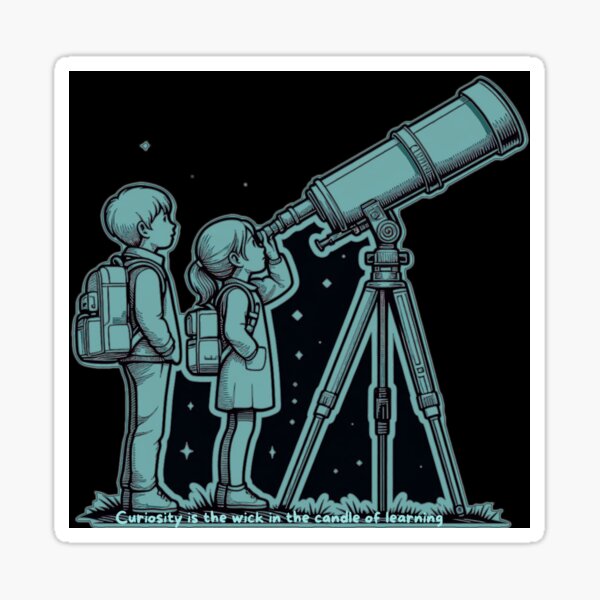 "Celestial Curiosity" Sticker for Sale by simpleones | Redbubble