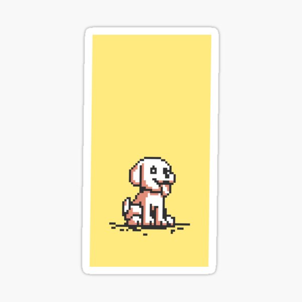 "Cute dog pixel art" Sticker for Sale by dinob | Redbubble