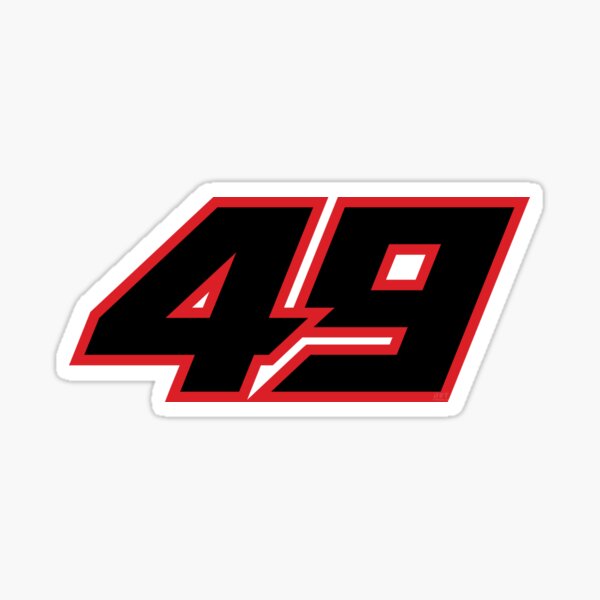 "Fabio Di Giannantonio number 49 (2024)" Sticker by OvertakeGP | Redbubble