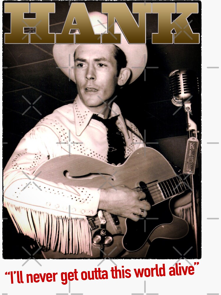 "Hank Williams" Sticker by atomtan | Redbubble