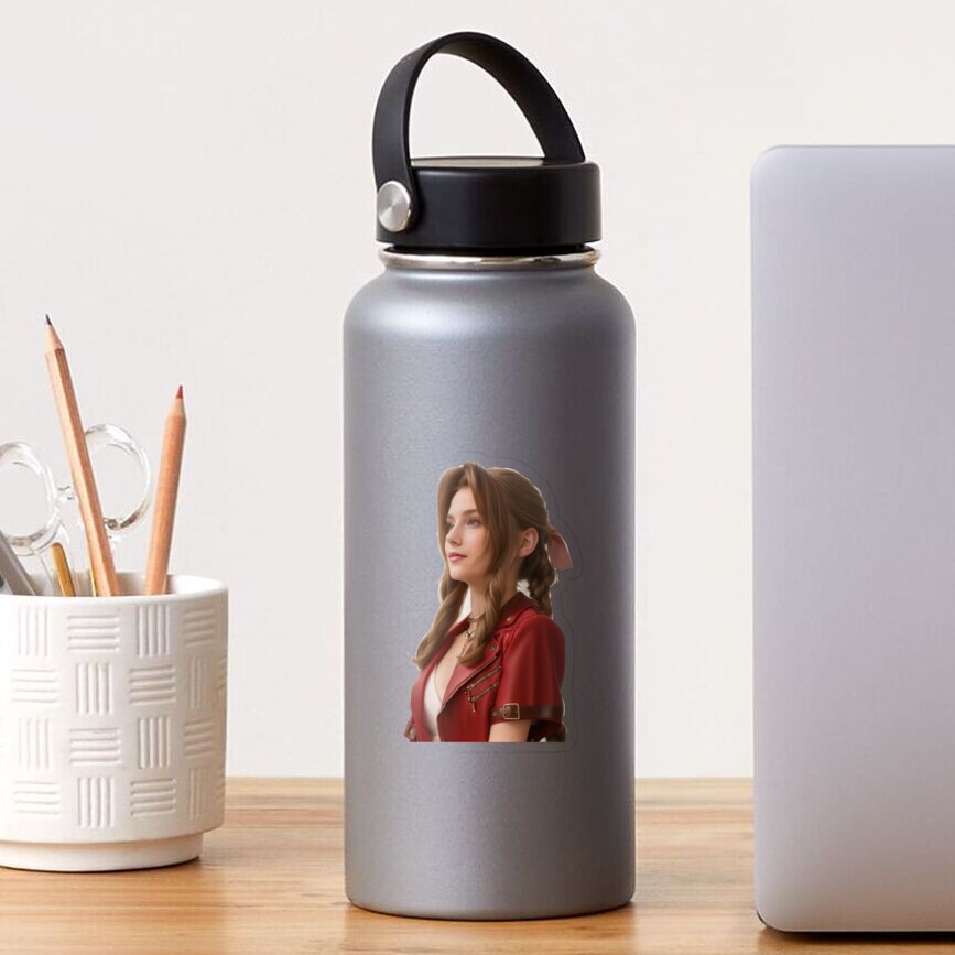 "Aerith FF7 Rebirth realistic" Sticker by andresdrawing | Redbubble