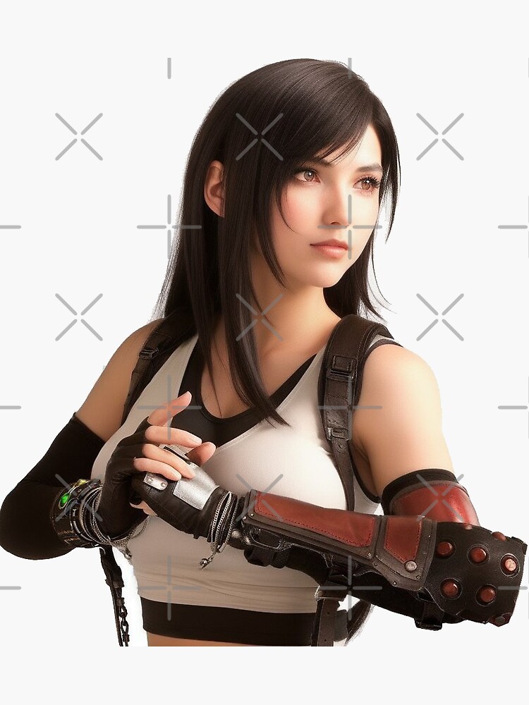 "tifa, ff7 rebirth realistic" Sticker by andresdrawing | Redbubble