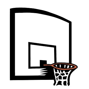 "Basketball Backboard" Sticker for Sale by Victor Hugo Pastega de ...