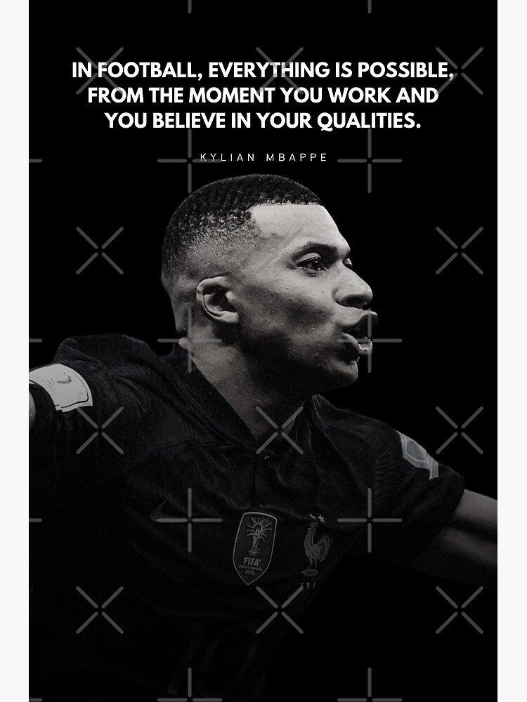 " Mbappe Motivational Quote Portrait" Poster for Sale by ...