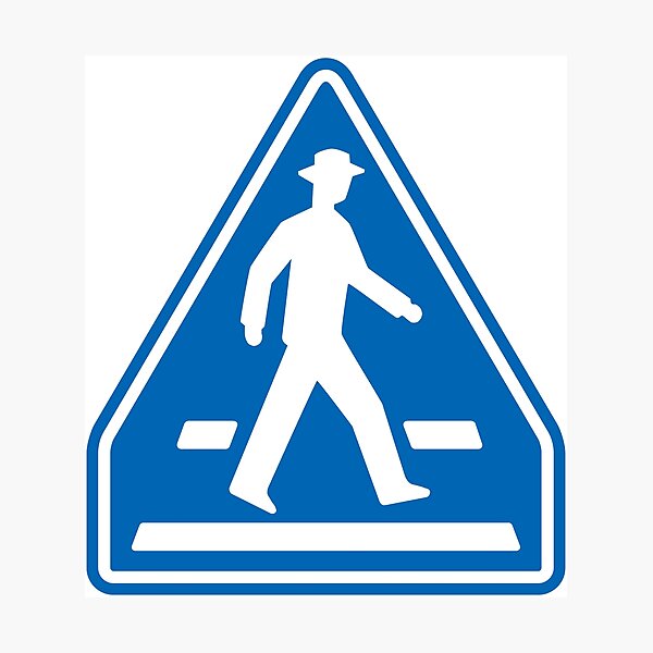Lámina fotográfica «道路 標識 · 横断 横断 road 人 人 / señal de tráfico · Paso de ...