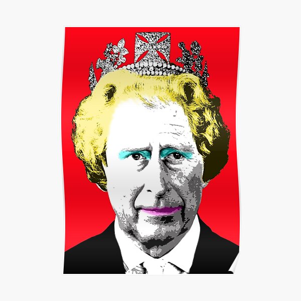 "King Charles Monroe the first - Red" Poster for Sale by garyhogben ...
