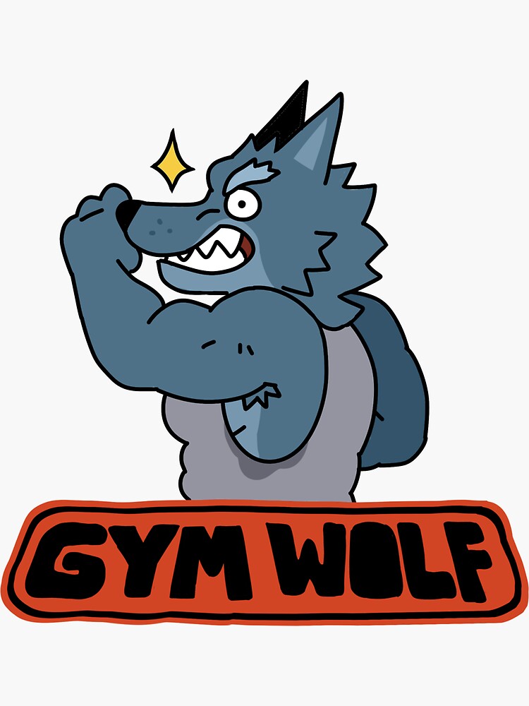 Sticker « GYM WOLF », par glittertrapboy | Redbubble