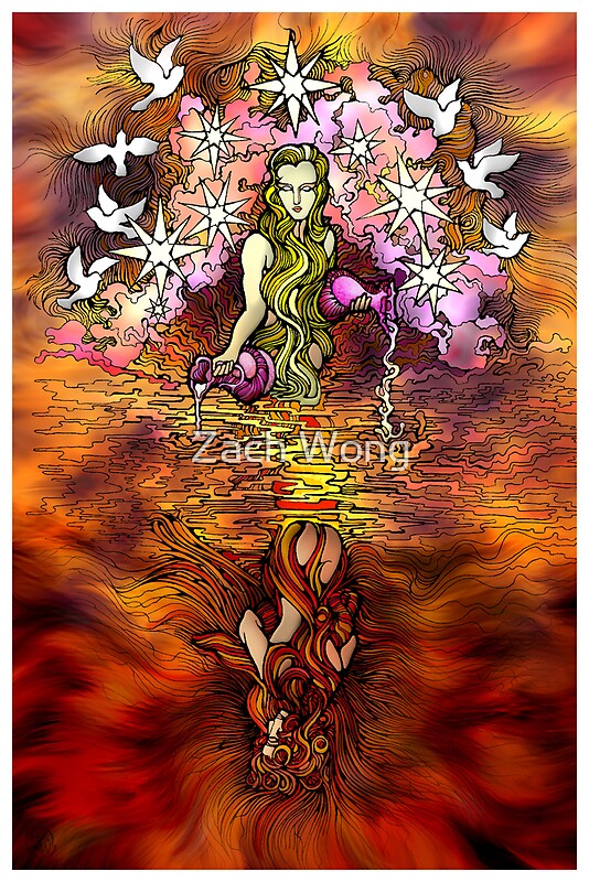 "Tarot - (17) Star" by Zach Wong | Redbubble