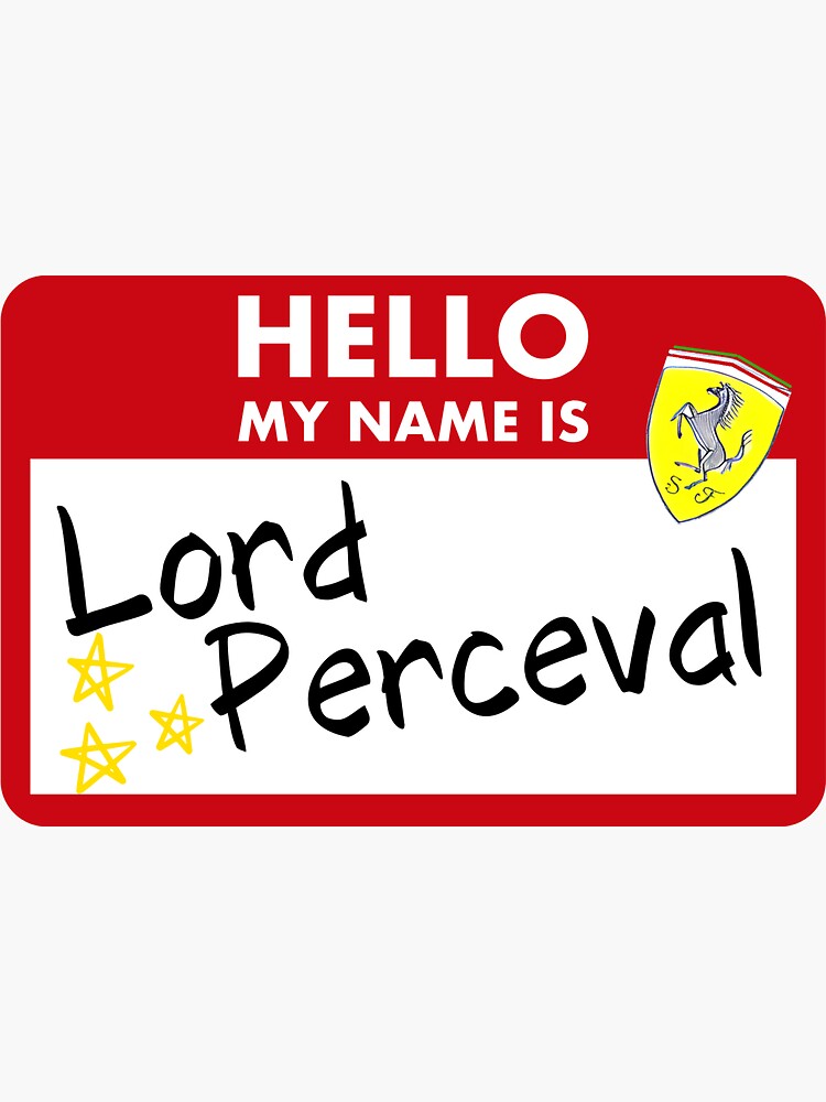 "Charles Leclerc Lord Percival Name Tag" Sticker for Sale by ...