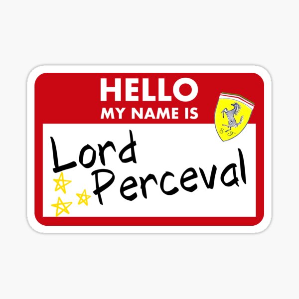 "Charles Leclerc Lord Percival Name Tag" Sticker for Sale by ...