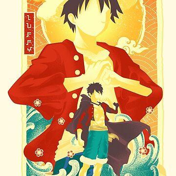 "Great Wave Luffy" Postcard for Sale by Hypertwenty Designs | Redbubble