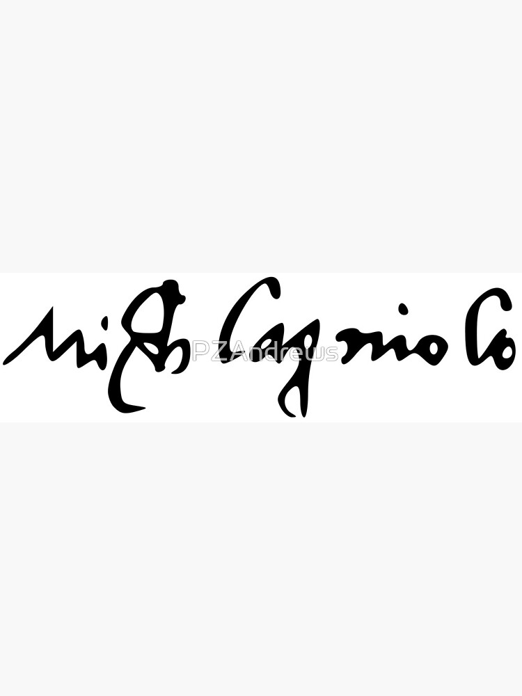 Impression artistique « Signature de Michel-Ange », par PZAndrews ...