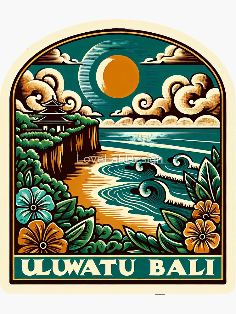 "Uluwatu Bali" Sticker for Sale by LoveLabDesign | Redbubble