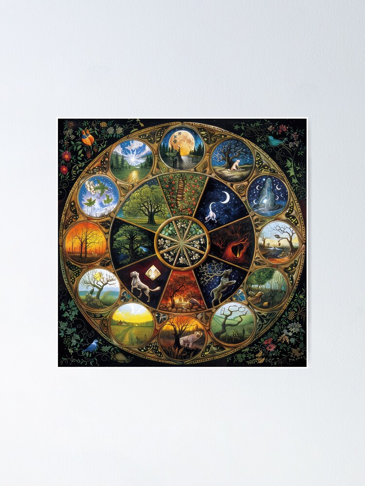 "Pagan Wheel of the Year" Poster for Sale by thewandswant | Redbubble