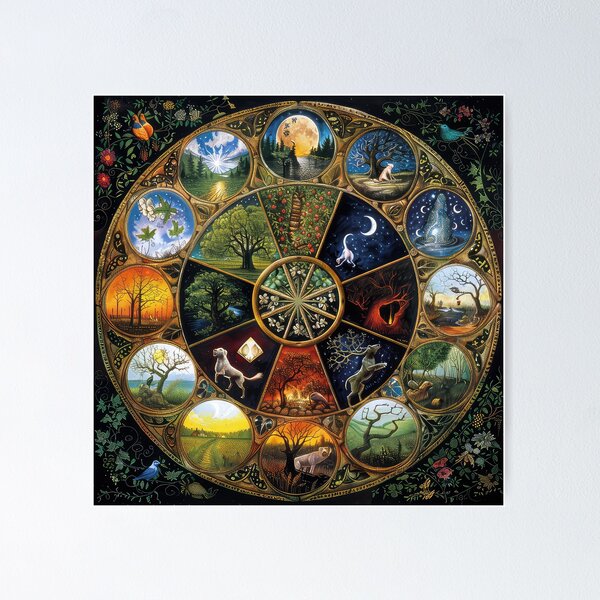 "Pagan Wheel of the Year" Poster for Sale by thewandswant | Redbubble