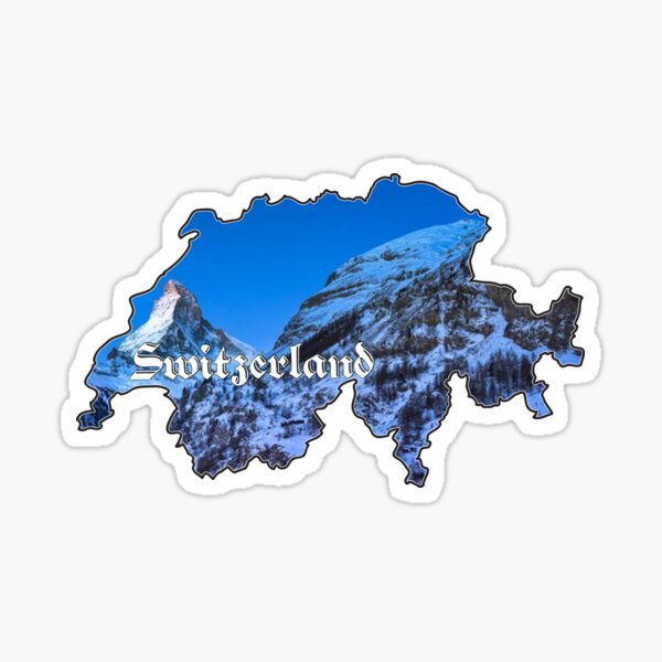 "Switzerland Map" Sticker for Sale by AnimalCreations | Redbubble