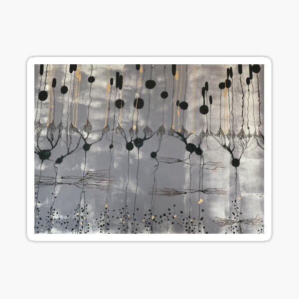"Grey Neurons Network " Sticker by snailsdevil | Redbubble