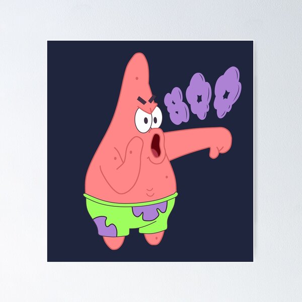 "Boo Patrick Star with Purple Graffiti" Poster for Sale by Seven Design ...