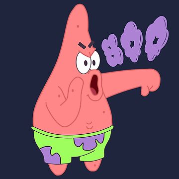 "Boo Patrick Star with Purple Graffiti" Sticker for Sale by Seven ...