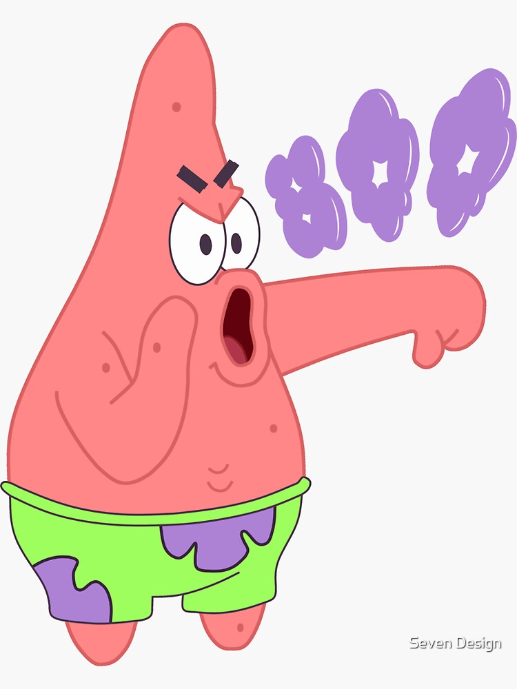 "Boo Patrick Star with Purple Graffiti" Sticker for Sale by Seven ...