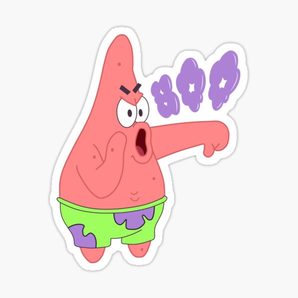 "Boo Patrick Star with Purple Graffiti" Sticker for Sale by Seven ...