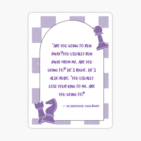 "Check and Mate - Ali Hazelwood sticker" Sticker for Sale by ...