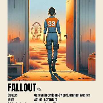 "Fallout tv show minimalist poster" Sticker for Sale by Arrows Designs ...