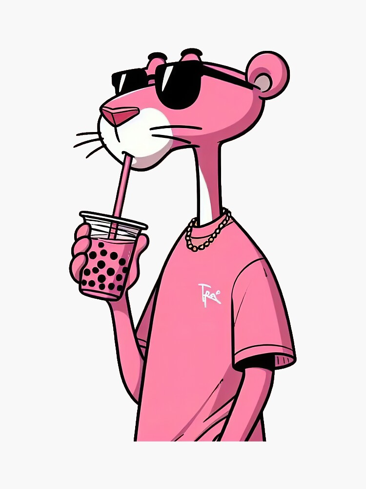 "Pink Panther" Sticker for Sale by One Minute | Redbubble
