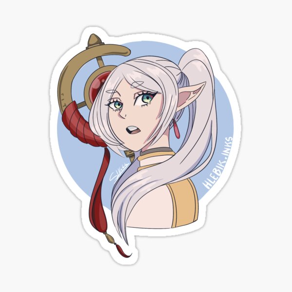 "Frieren the Mage " Sticker for Sale by Hlebik-Inks | Redbubble