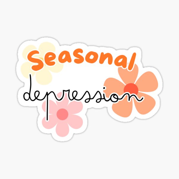 "seasonal depression sticker" Sticker for Sale by cudaDesign3 | Redbubble