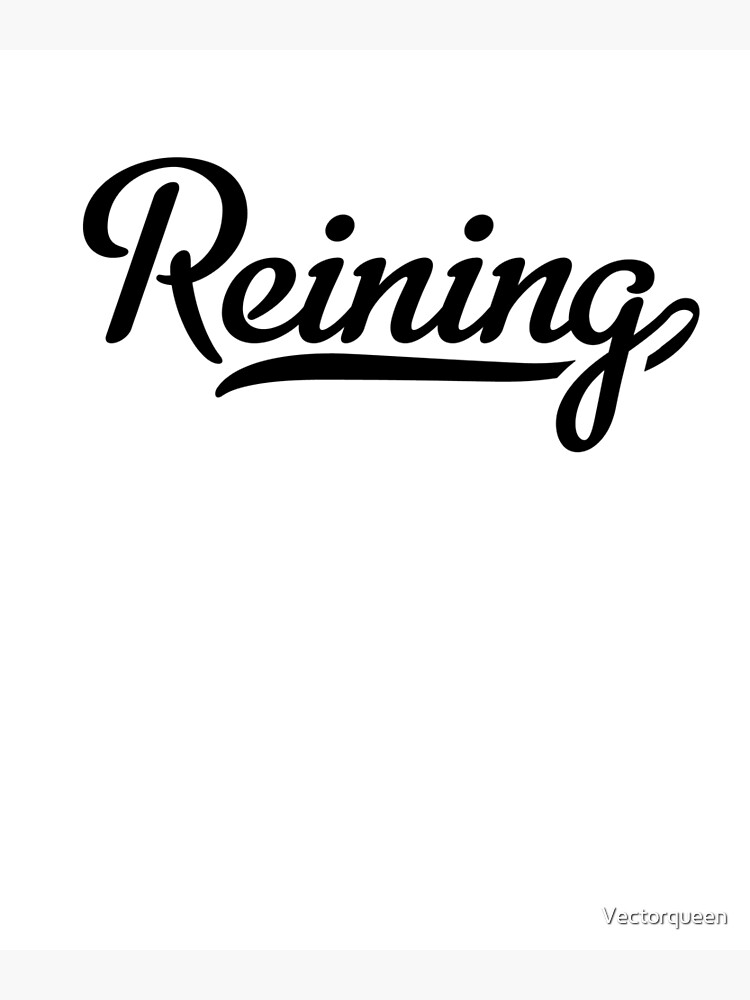 "Reining" Poster by Vectorqueen | Redbubble