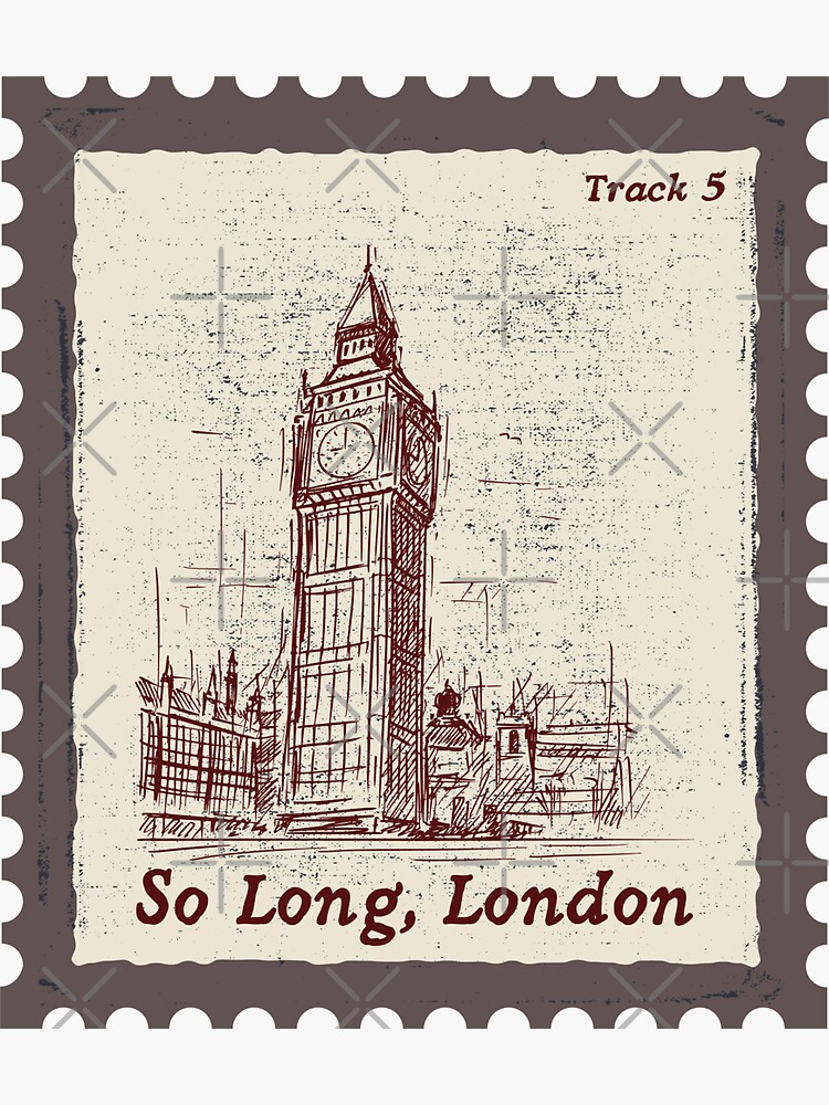 "So Long London Stamp " Sticker for Sale by karma-style | Redbubble