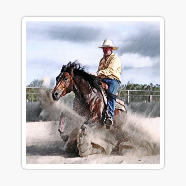 "REAL HORSES, REINING HORSE DESIGNS, REINING HORSES RULE" Sticker for ...