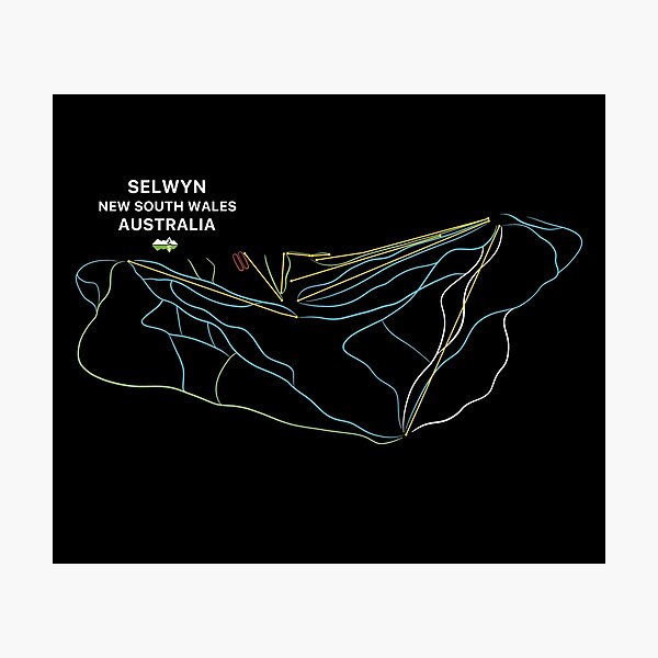 "Selwyn - Australian Mountain Resort Skiing Trail Map Light ...