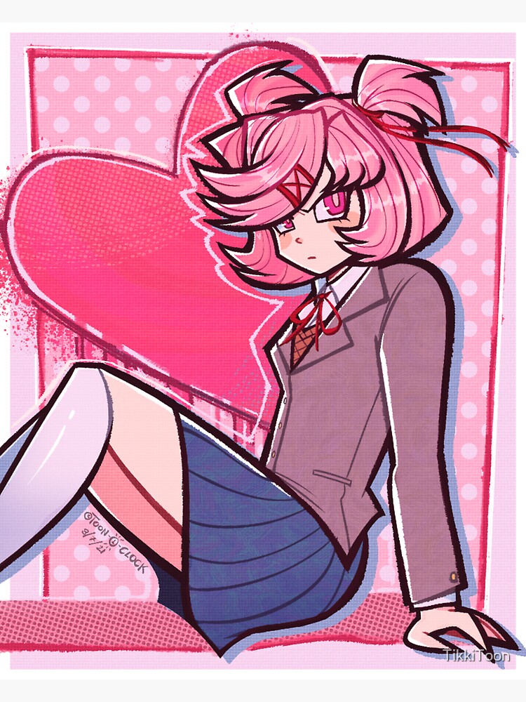 "Natsuki (DDLC)" Sticker for Sale by TikkiToon | Redbubble