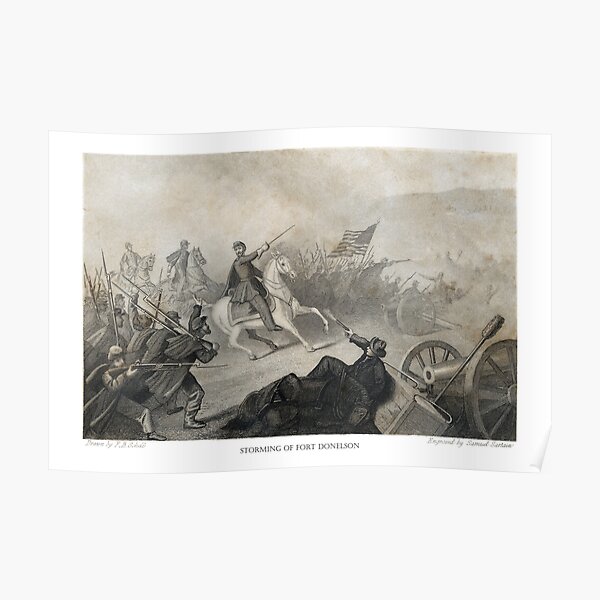 "1865 DRAWING OF "THE STORMING OF FORT DONELSON"" Poster by ...